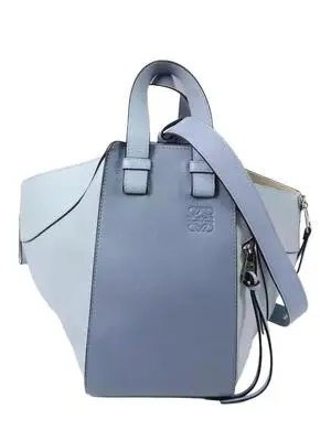 Loewe Hammock Medium Leather Tote Bag - Blue