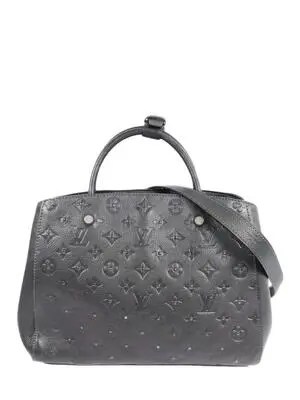 LOUIS VUITTON Bb Montaigne Monogram Empreinte Tote Bag - Black