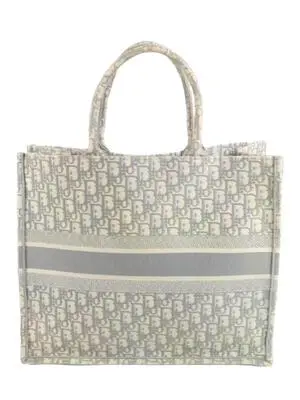 Dior Large Book Tote Oblique Tote Bag - Grey