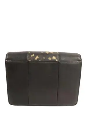 See By Chloé Leopard Print Leather Shoulder Bag - Black