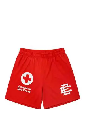 ERIC EMANUEL Ee Basic Logo-print Shorts Red