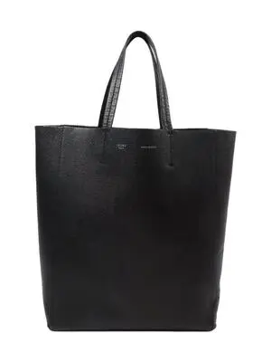 Celine Small Cabas Leather Tote Bag - Black