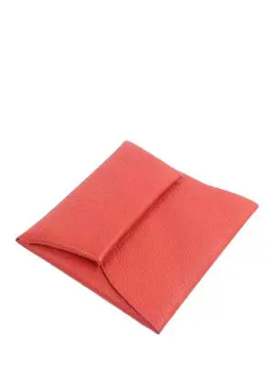 Hermès 2015 Bastia Leather Coin Purse - Red