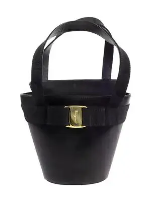 FERRAGAMO Vara Ribbon Bucket Bag - Black