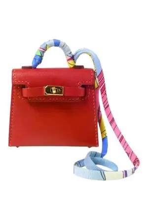 Hermès Mini Kelly Twilly Bag Charm - Red