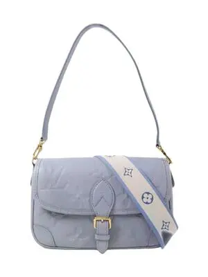 LOUIS VUITTON Pm Diane Monogram Empreinte Shoulder Bag Blue
