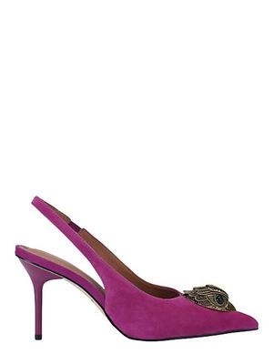 Kurt Geiger Belsize Eagle Suede Slingback Pumps - Fuchsia