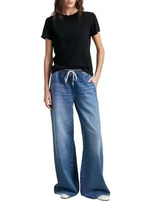 LA LIGNE Darcy Drawstring-waist Jeans Blue