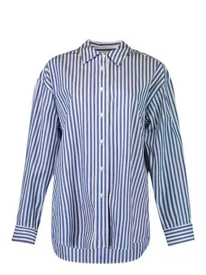 LA LIGNE Shelby Striped Shirt - Blue