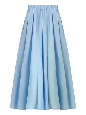 Scanlan Theodore Gathered Pleated Maxi Skirt - Blue