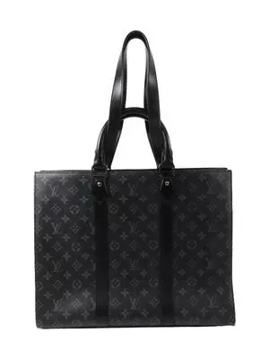 LOUIS VUITTON Sac Plat 24h Monogram Eclipse Tote Bag - Black