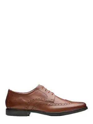Clarks Howard Wing Brogue Shoes - Brown