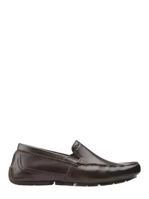 Clarks Markman Plain Leather Loafers - Brown