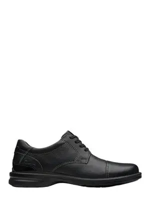 Clarks Gessler Cap Oxford Shoes - Black