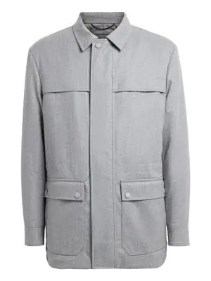 Canali Wool Field Jacket - Grey