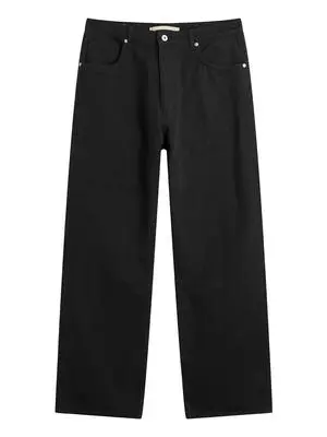 Norse Projects Mogens Relaxed Fit 5 Pocket Twill Trousers - Black