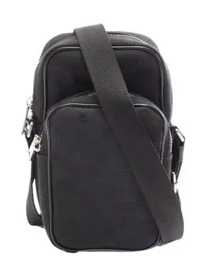 Celine 2010s Triomphe Messenger Bag - Black