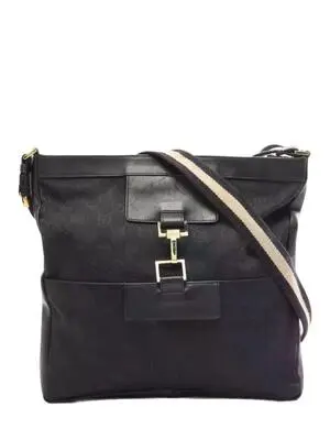 Gucci 2000s Gg Canvas Shoulder Bag - Black