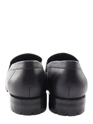 Hermès Leather H-plaque Loafers - Black
