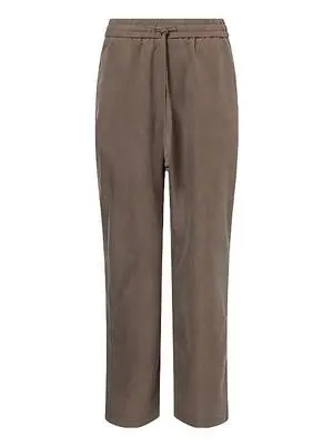 THE COUTURE CLUB Cupro Panelled Woven Trousers - Brown