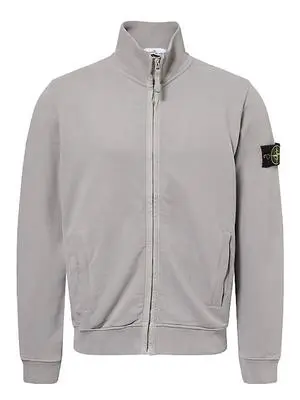 Stone Island Compass-badge Brushed Cotton-jersey Jacket - Grey