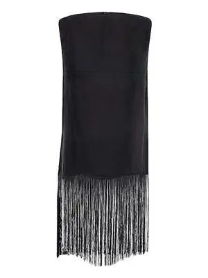 Dissh Fiora Fringed Woven Top - Black