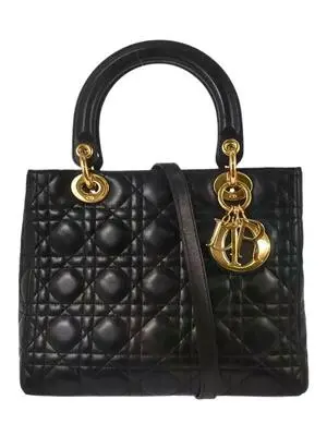 Dior 2020 Lady Dior Cannage Handbag Black