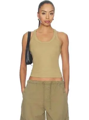 Rag & Bone Essential Rib Wide String Tank - Brown