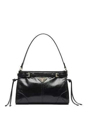 Prada Bonnie Small Leather Shoulder Bag - Black