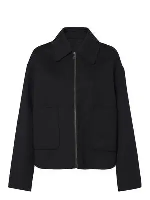 Fendi Wool And Silk Blouson Jacket - Black