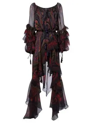 Etro Printed Silk Chiffon Gown - Multicoloured