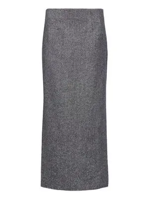 Etro Wool And Silk-blend Pencil Skirt - Grey