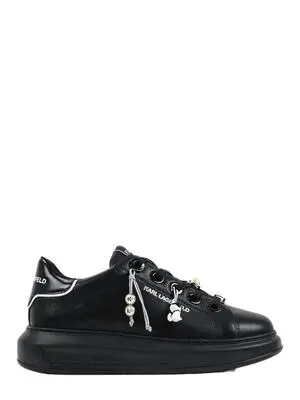 Karl Lagerfeld Embellished Faux-pearl Sneakers - Black