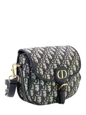 Dior Bobby Flap Bag Oblique Canvas Medium Crossbody Bag - Blue