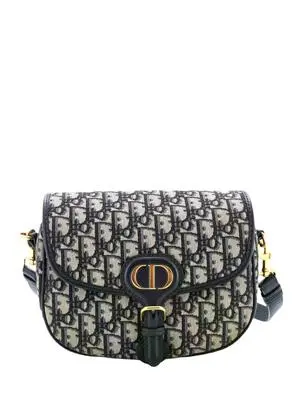 Dior Bobby Flap Bag Oblique Canvas Medium Crossbody Bag - Blue