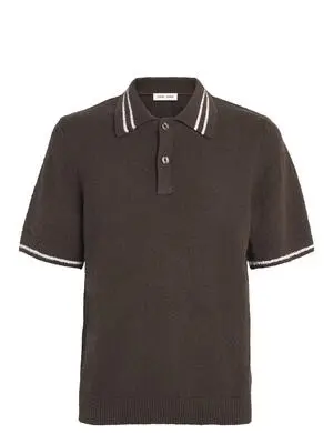 SAMSØE SAMSØE Bouclé Sapedro Polo Shirt - Brown