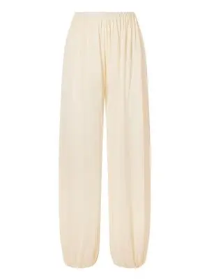 Aflalo Lolana Satin-jersey Balloon Pants - Neutrals