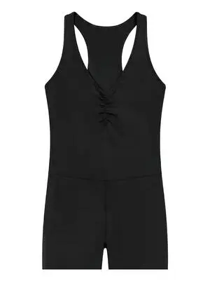 Splits59 Darci Airweight Ruched Stirrup Jumpsuit - Black
