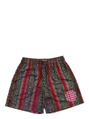 ERIC EMANUEL Snakeskin-print Track Shorts - Grey