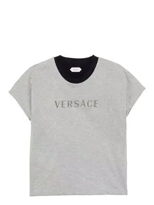 Versace Logo-print Reversible T-shirt - Grey