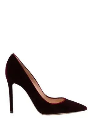 GIANVITO ROSSI Velvet Stiletto Pumps - Red