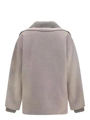 P.a.r.o.s.h Quilted Layered Wool Jacket - Neutrals