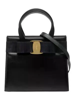 FERRAGAMO 2010-2026 Leather Vara Bow Satchel - Black
