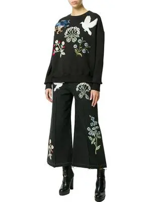 Alexander McQueen Embroidered Patch Jumper - Black