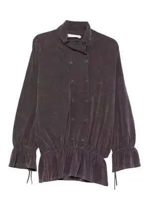 AYA MUSE Double-breasted Mini Dress - Grey