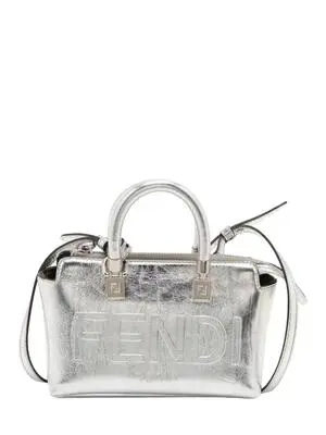 Fendi 2010-2026 Mini Leather The Way Roma Satchel - Silver
