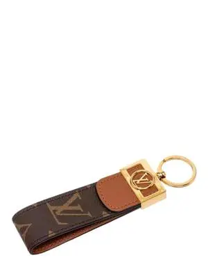 LOUIS VUITTON 2022 Monogram Dauphine Dragonne Bag Charm And Holder Key Chain - Brown