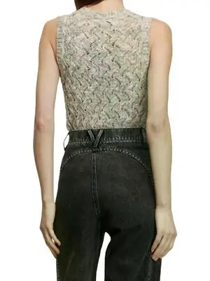 Veronica Beard Jerrel Pointelle-knit Top - Neutrals