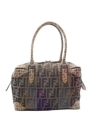 Fendi 2000s Zucca Monogram Top Handle Bag - Brown