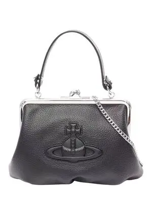VIVIENNE WESTWOOD Granny Frame Handbag With Orb Logo - Black